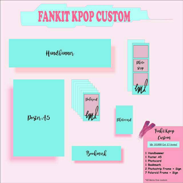 Jual FANKIT KPOP CUSTOM BTS EXO BLACKPINK IKON ATEEZ TREASURE STRAYKIDS ...