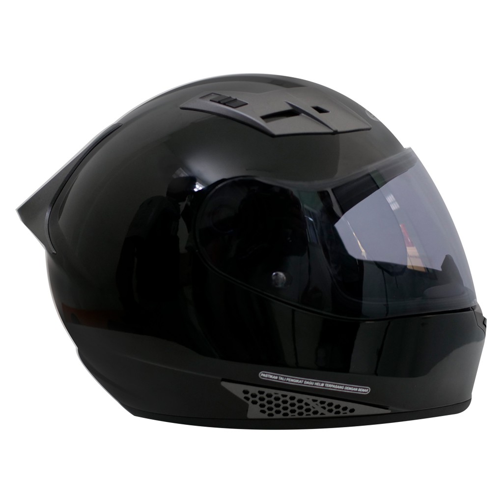 Jual Cargloss NS1 Helm Full Face - Deep Black | Shopee Indonesia