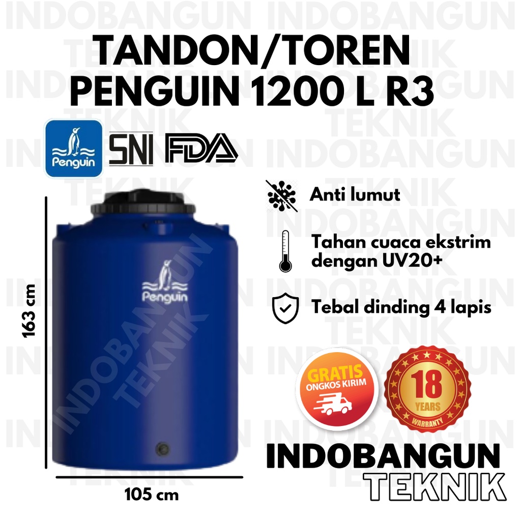 Jual Toren Air Tangki Air Tandon Air Penguin TB120 (1200 Liter) TB 120 ...