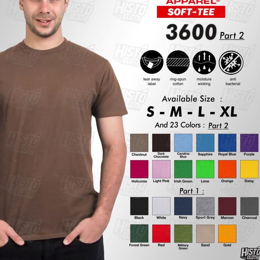 Jual Kaos Polos NSA Soft Tee 3600 (Part 2) New States Apparel 30s ...