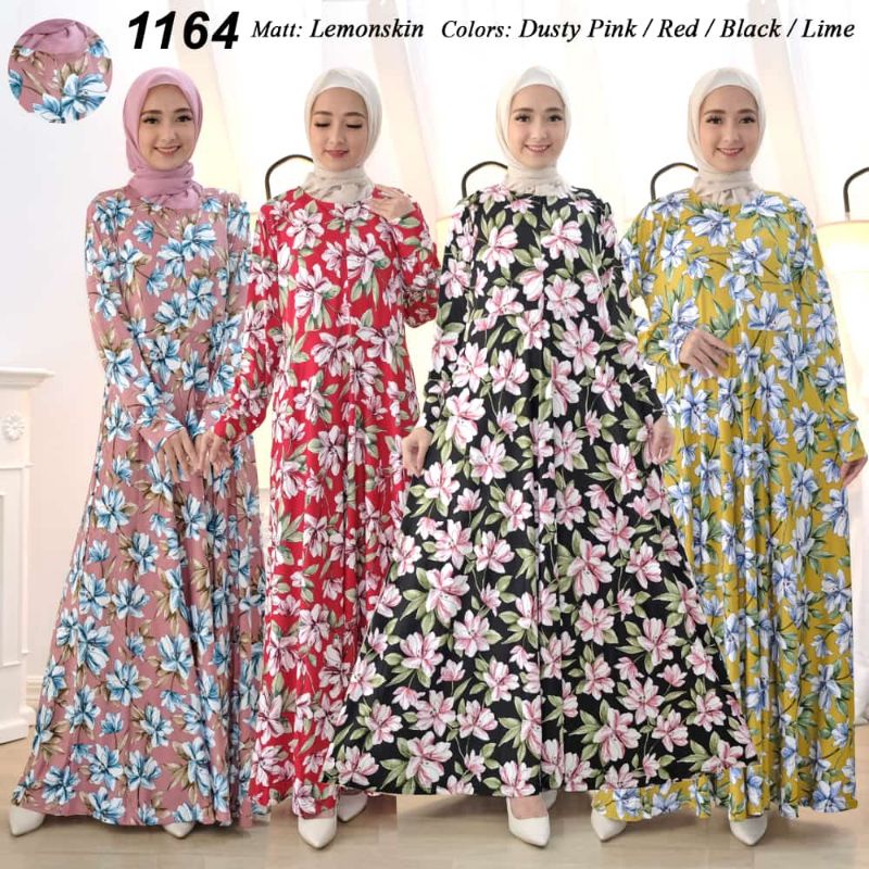 Jual Gamis Jersey Lemonskin 1164 | Shopee Indonesia