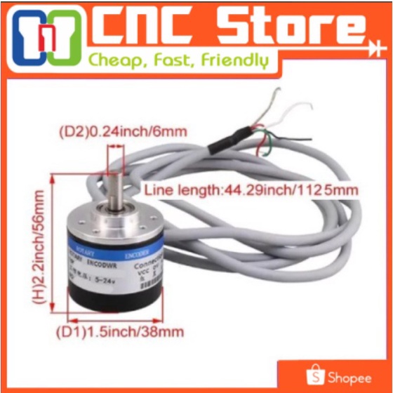 Jual [MTR-0009] Rotary Encoder 400 Pulses Per Rotation Enkoder PPR ...