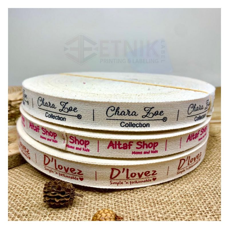 Jual label katun label baju label sablon katun sablon label custom ...