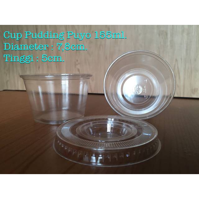 Jual MINIMAL 50PCS Cup Pudding Puyo 155 ML | Cup Puyo uk 155 ML ...