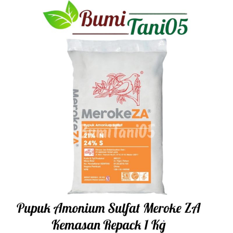 Jual Pupuk Meroke ZA Amonium Sulfat Kemasan Repack 1 Kg | Shopee Indonesia