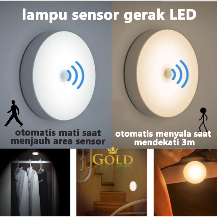 Jual LAMPU SENSOR LED OTOMATIS /SENSOR OBJEK GERAK | Shopee Indonesia