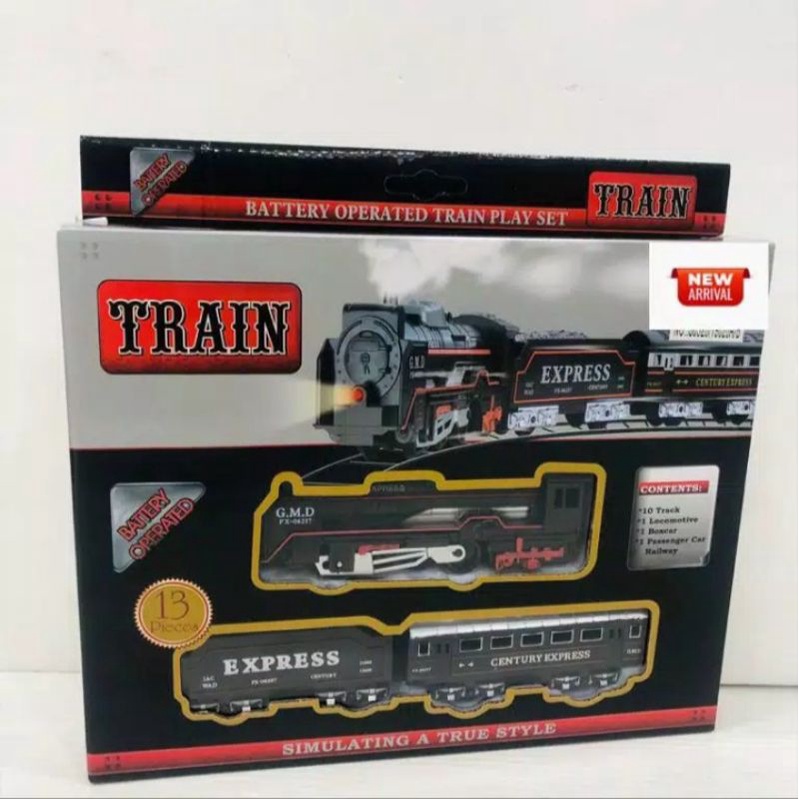Jual Mainan Anak Kereta Api Rel Mainan Kereta Classic Railking 13 Pcs ...