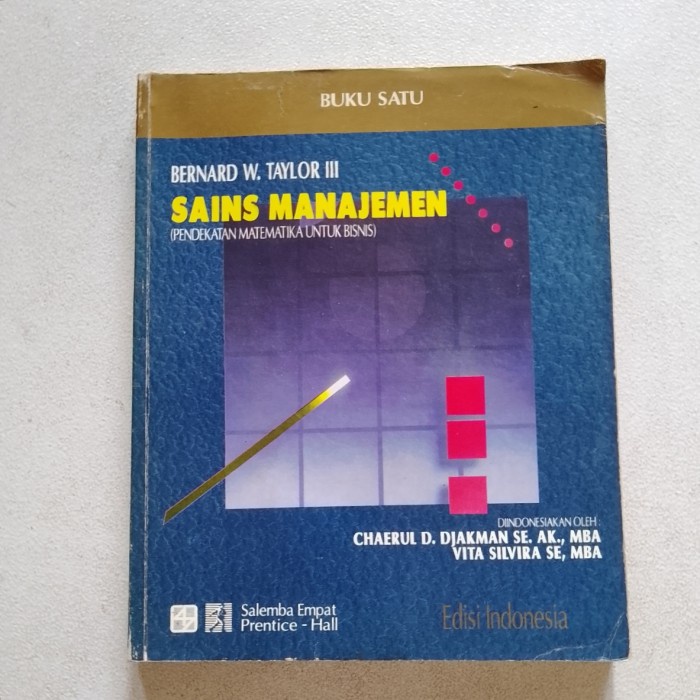 Jual Buku SAINS MANAJEMEN Buku Satu (Pendekatan Matematika untuk Bisnis ... Jual Buku SAINS MANAJEMEN Buku Satu (Pendekatan Matematika untuk Bisnis ...
