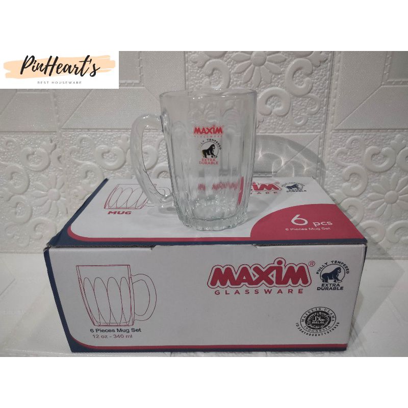 Jual GELAS TEH KACA MAXIM TAHAN PANAS ISI 6PCS | GELAS TEH TONG | Shopee Indonesia