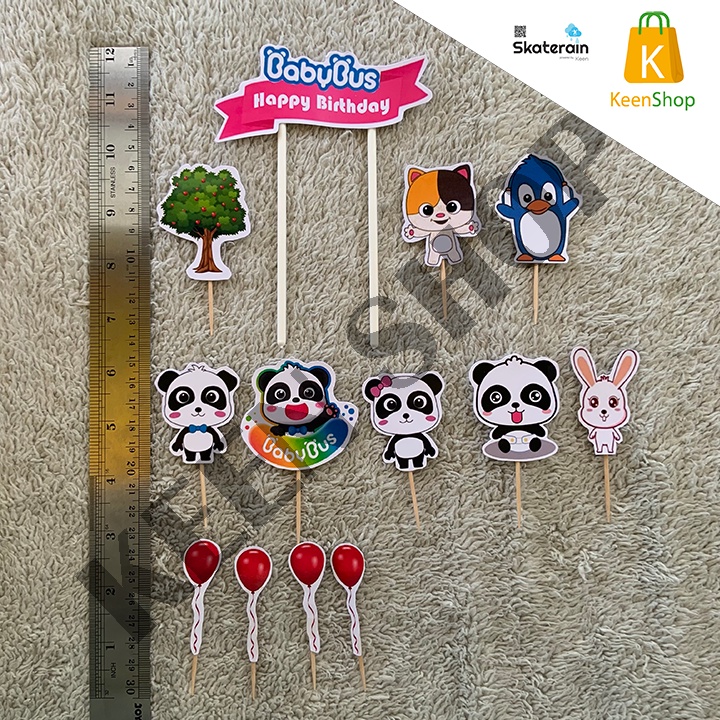 Jual Topper Baby bus kue ulang tahun babybus panda | Shopee Indonesia