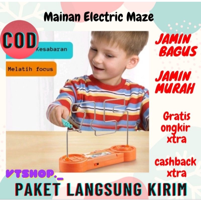 Jual V665 - Mainan Fun Electric Maze Game Mainan Electricity Maze ...
