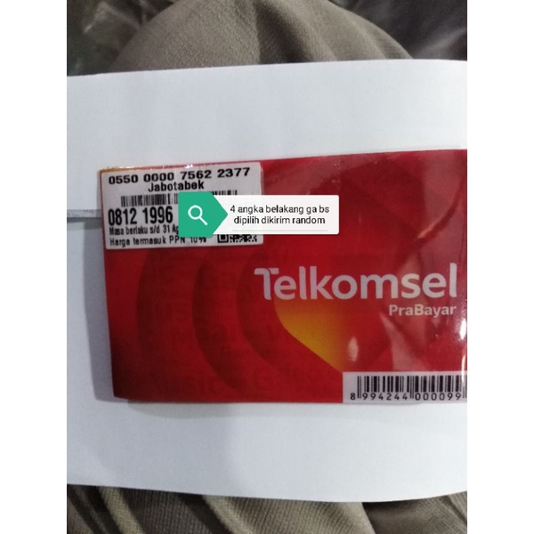 Jual kartu perdana NOmor TSEL SERI TAHUN TENGAH | Shopee Indonesia