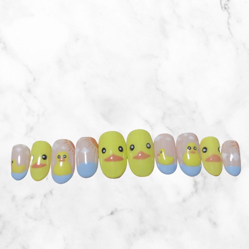 Jual Fake nails art Duck (Press On Nails Art Duck Cute) | Shopee Indonesia