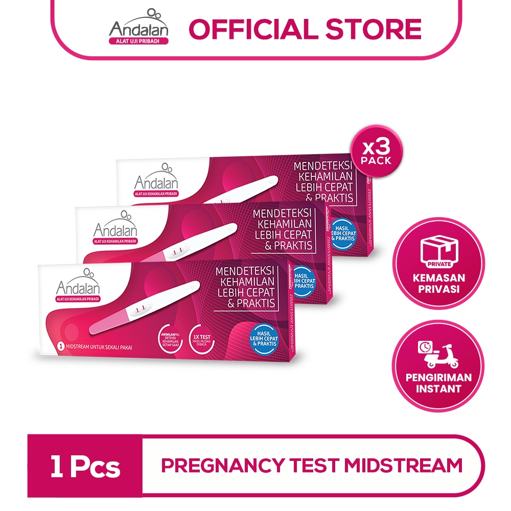 Jual Andalan Pregnancy Test Midstream x 3 | Shopee Indonesia