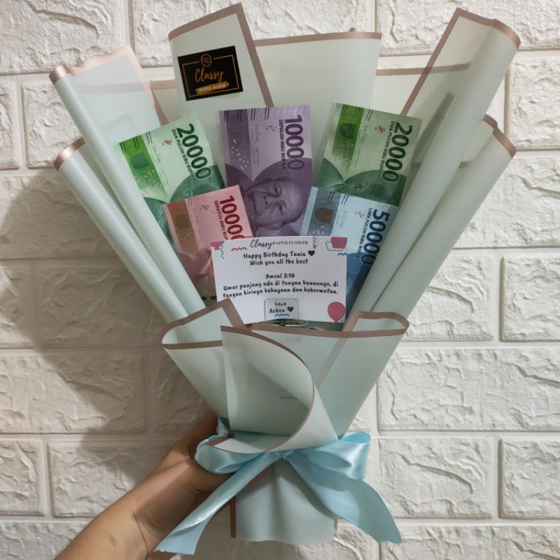 Jual Small Standing Money Bouquet 5 Lembar / Bucket Buket Bunga Uang ...