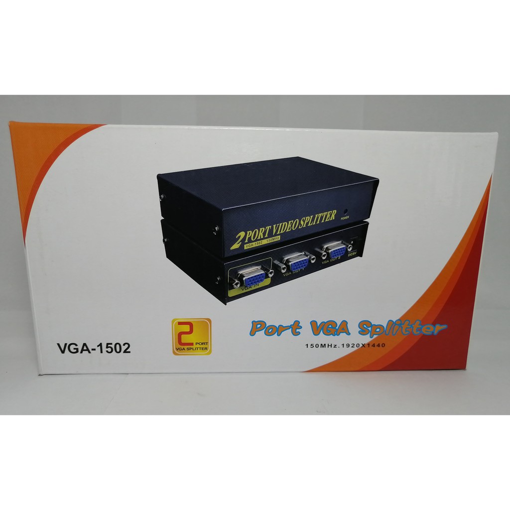 Jual VGA SPLITTER 2 PORT WITH POWER ADAPTOR | Shopee Indonesia