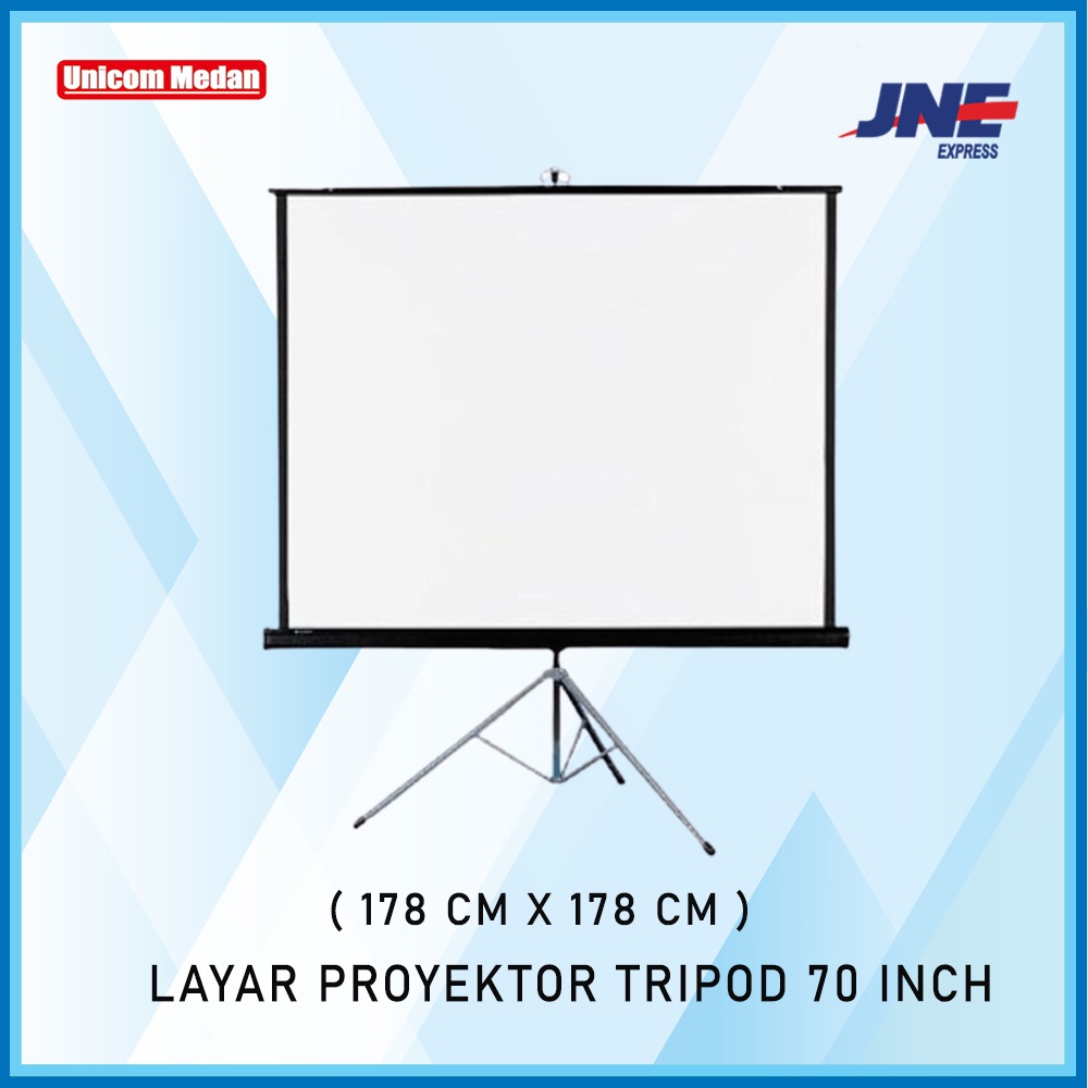 Jual LAYAR PROYEKTOR TRIPOD 70 INCH (178cm x 178cm) | Shopee Indonesia