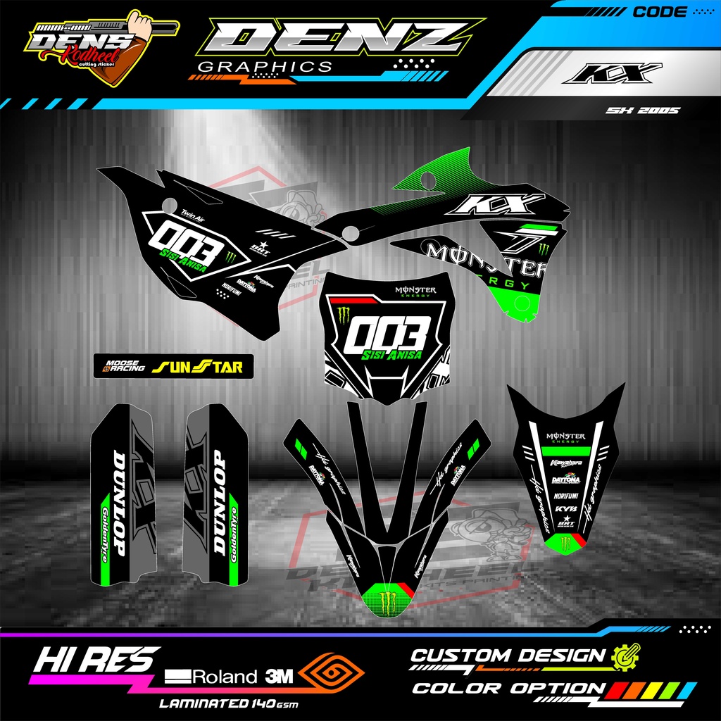 Jual DECAL STICKER KX 85 NEW FREE FULL DESIGIN FULL BODY MOTOR FULL ...