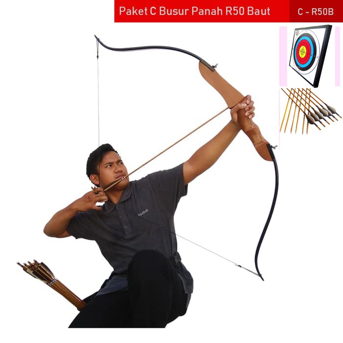 Jual PAKET C BUSUR PANAH R50 BAUT + TARGET + ARROW | BUSUR PANAHAN ...