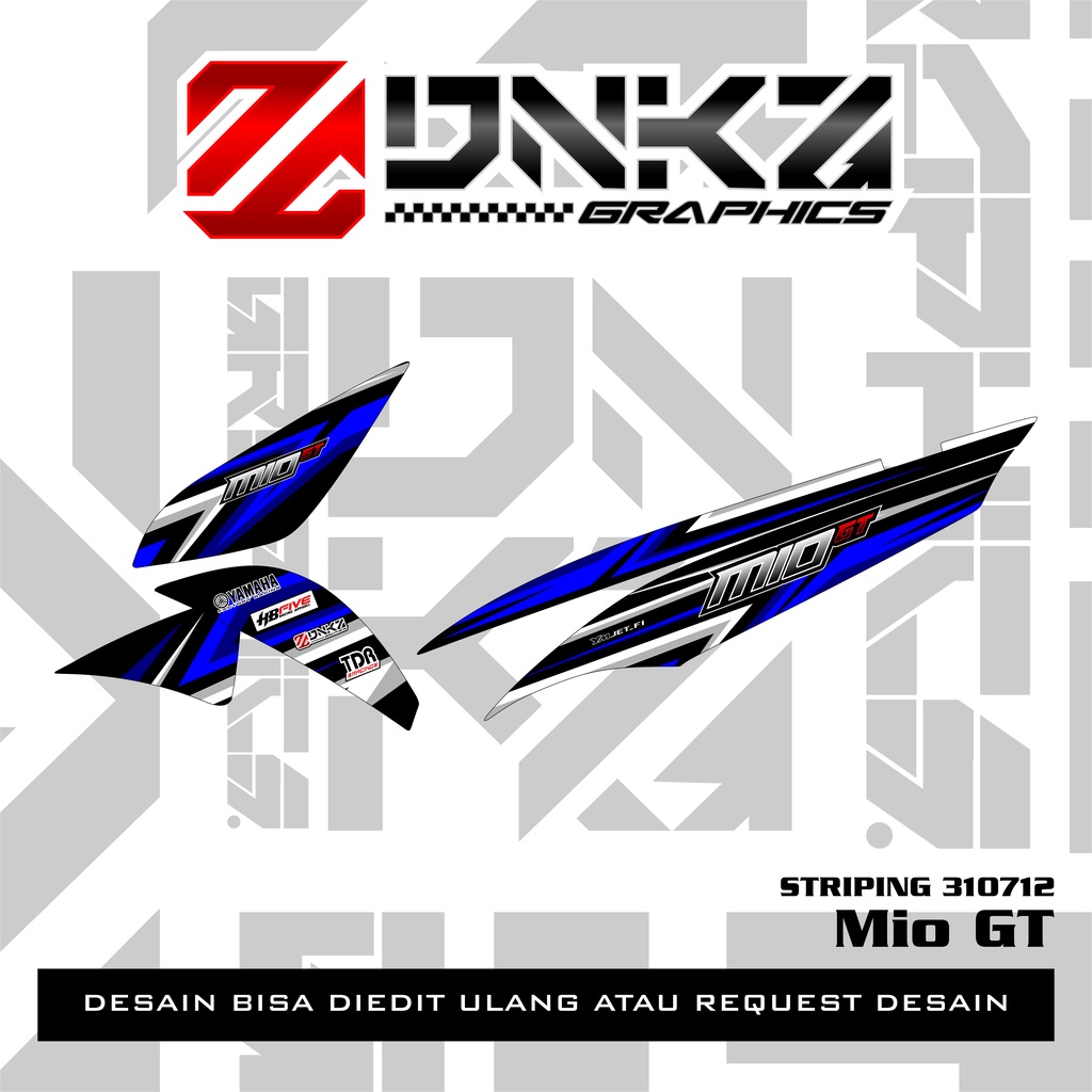Jual Stiker Mio GT Decal Striping Mio GT Premium Racing 310712 | Shopee Indonesia