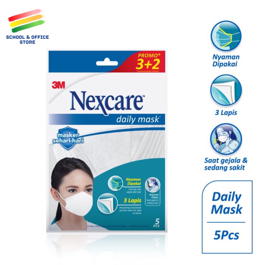 Jual Masker 3M Nexcare Daily Fit Mask Rejuvenate Putih / Masker 3M ...