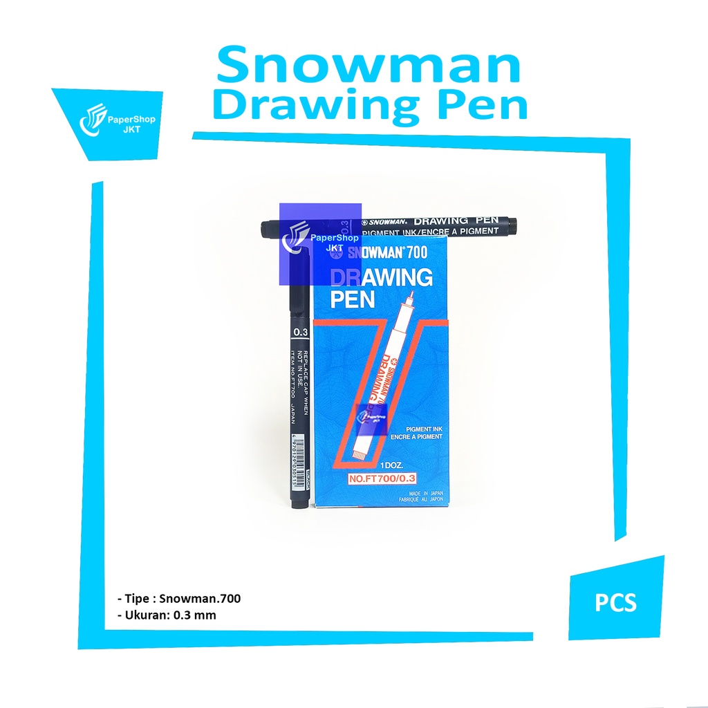 Jual SNOWMAN - Drawing Pen 700 0.3 Hitam - Pcs | Shopee Indonesia
