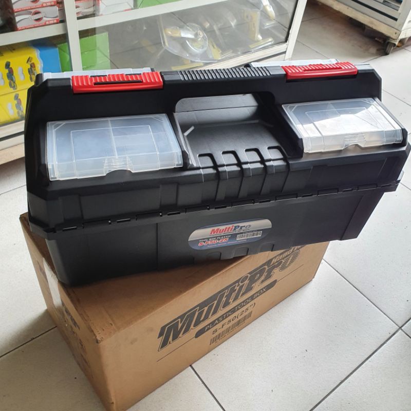 Jual TOOLBOX PLASTIK MULTIPRO 25" 50CM X 25CM X 26.5CM 2 TINGKAT TOOL ...
