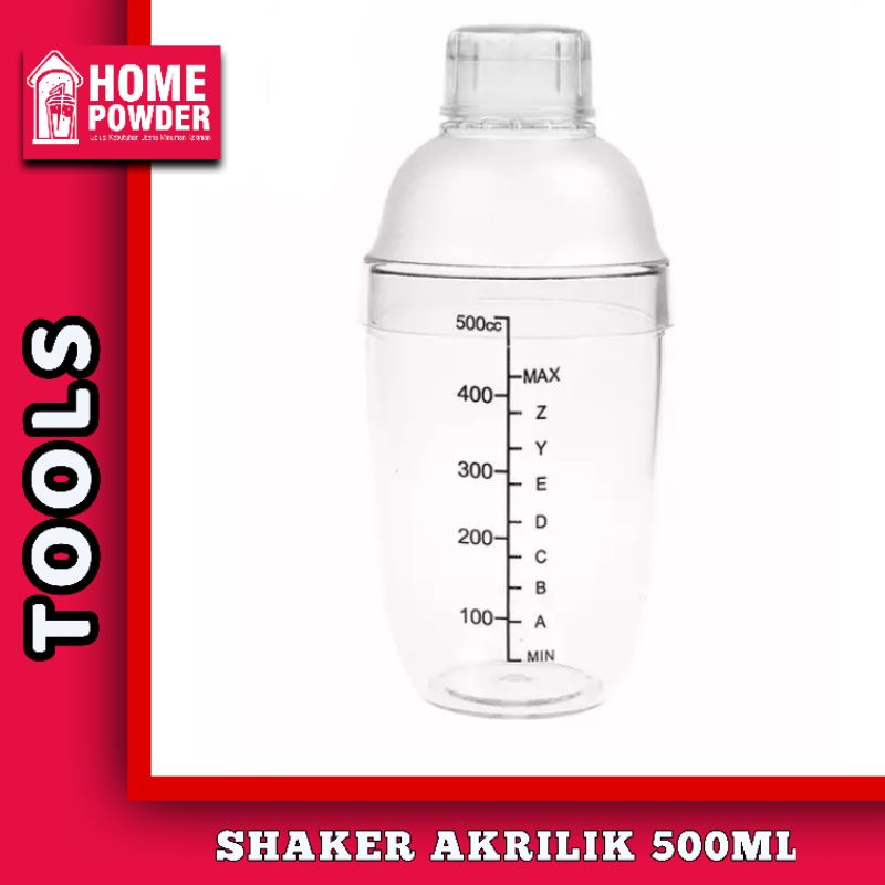 Jual Botol Shaker Shak Akrilik Transparan 500ml Mojito Cokctail | Shopee Indonesia