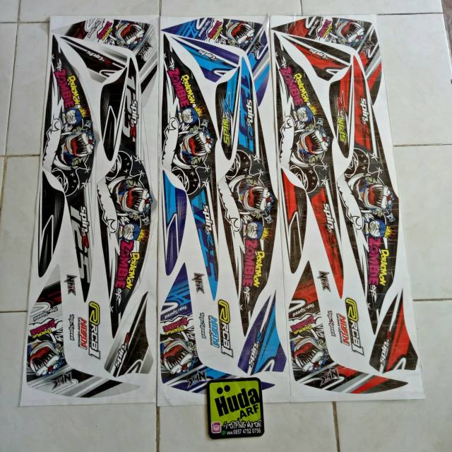 Jual Striping lis sticker variasi suzuki SPiN 125 RDoraemon zombie ...