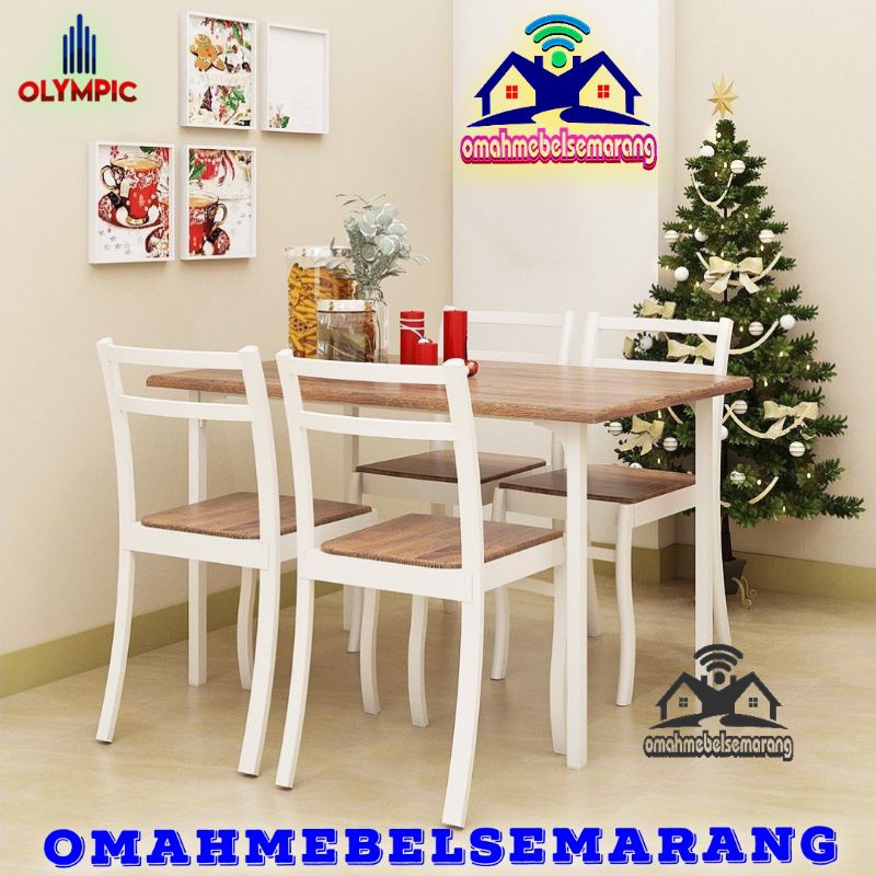 Jual Set Meja Makan OLYMPIC DTM SIMPSON 4K Dining set minimalis modern ...