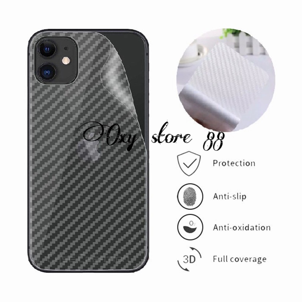 Jual Sticker Carbon IPHONE 11 Skin Carbon Transparan Back Screen ...
