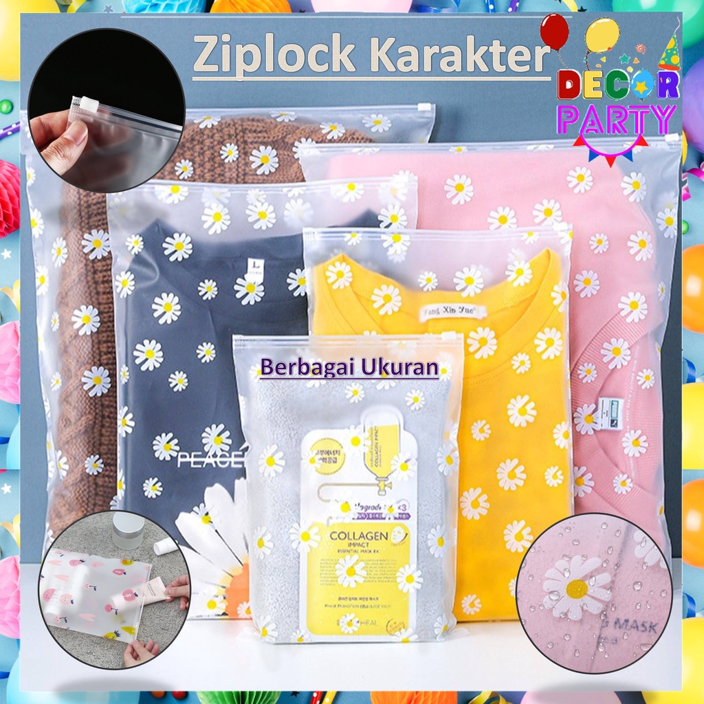 Jual DP Ziplock Karakter Zipper Motif Packaging Storage Bag Travel ...