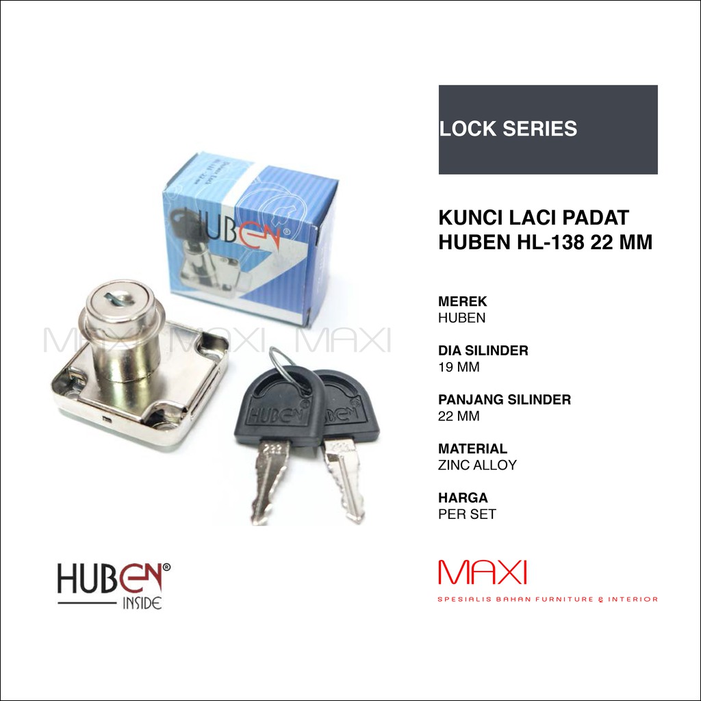 Jual HUBEN HL-138 22/32 - Series Kunci Laci - Kunci Kerangka Padat ...