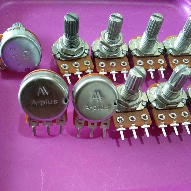 Jual Potensio aplus Potentiometer B1k_10k_20k_50k_100k_500k_1m | Shopee ...