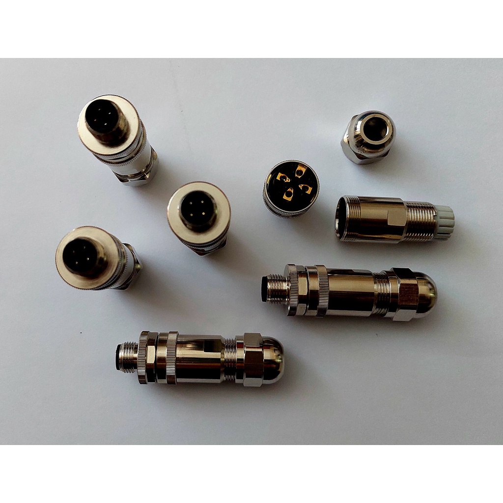 Jual M12 Connector, D code, 4 Pin, Male, Shielded | Shopee Indonesia