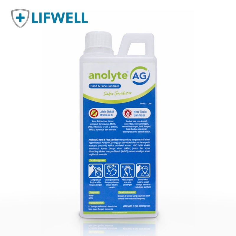 Jual Hand Sanitizer Cair 1 Liter Anolyte AG HOCl. Antiseptik Hand ...