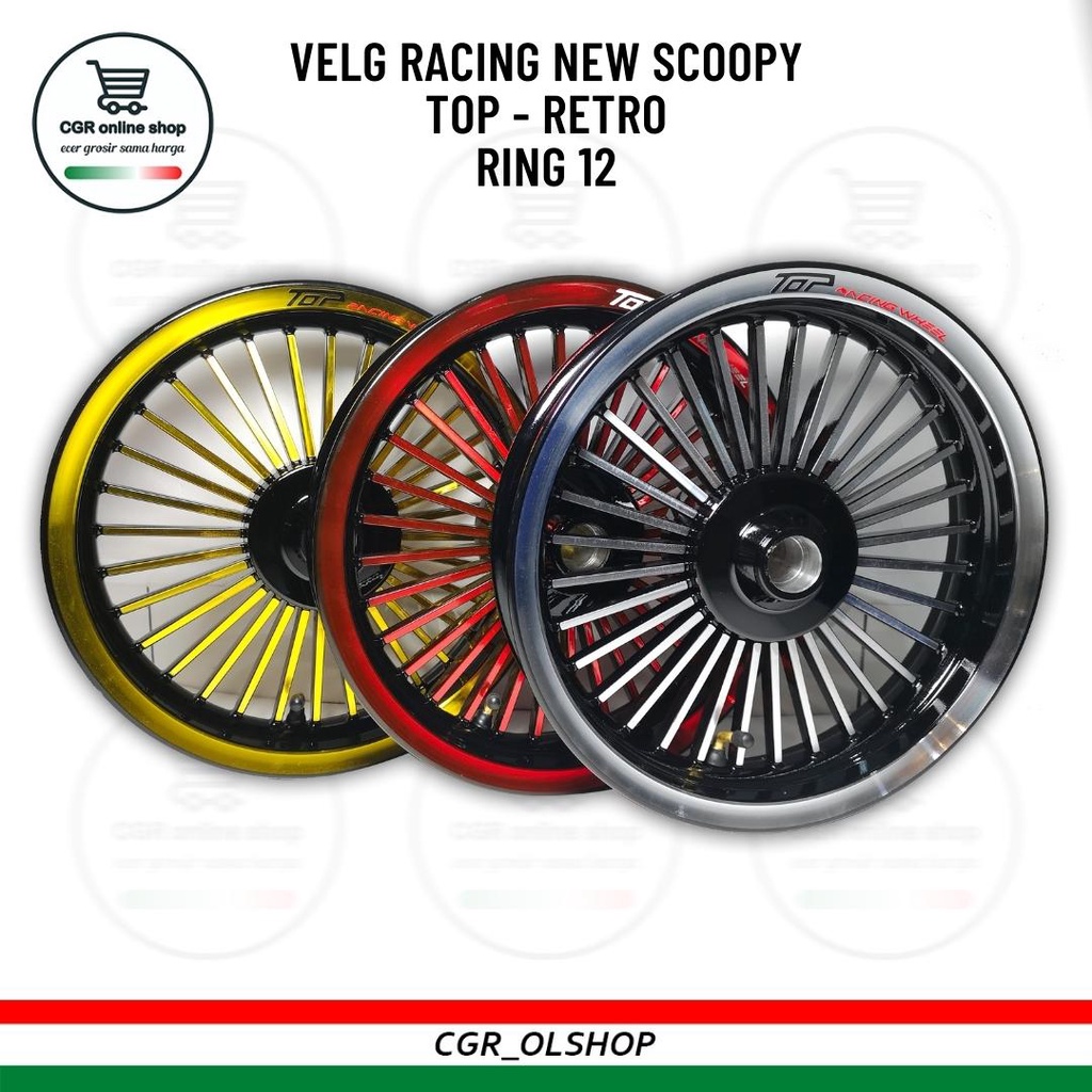 Jual Velg Racing Top Retro Ring 12 2.15 - 2.50 All New Scoopy | Shopee ...