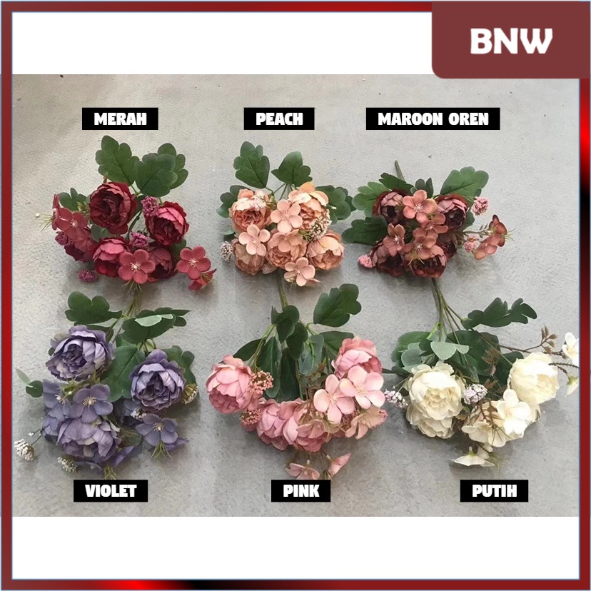 Jual BNW - Bouquet bunga BKT 220 Artifisial Dekorasi - GROSIR | Shopee ...