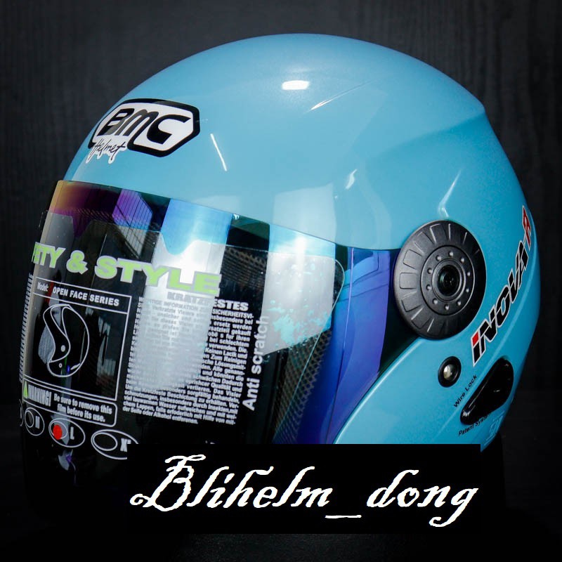 Jual HELM BMC INOVA LIGHT BLUE | INOVA R HALF FACE HELMET SNI | SINGLE ...