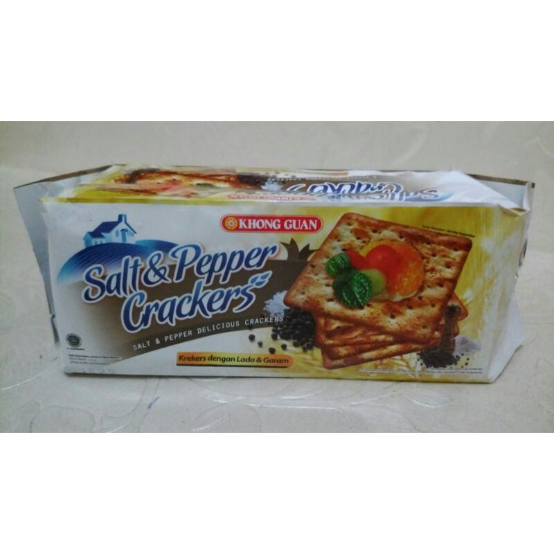 Jual KHONG GUAN SALT & PEPPER CRACKERS / CRACKERS LADA GARAM KHONG GUAN ...