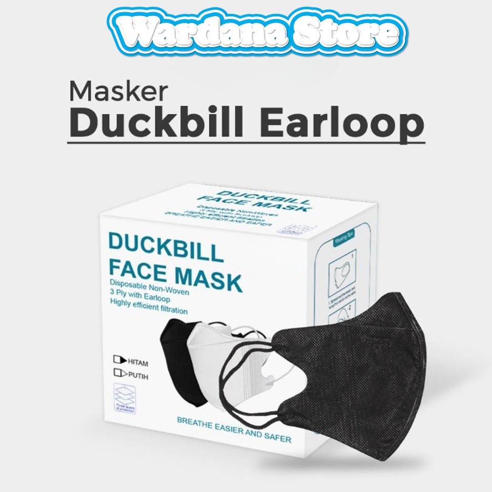 Jual MASKER DUCKBIL GARIS HITAM DUCKBIL SURGICAL ISI 50PCS/BOX MIRIP ...