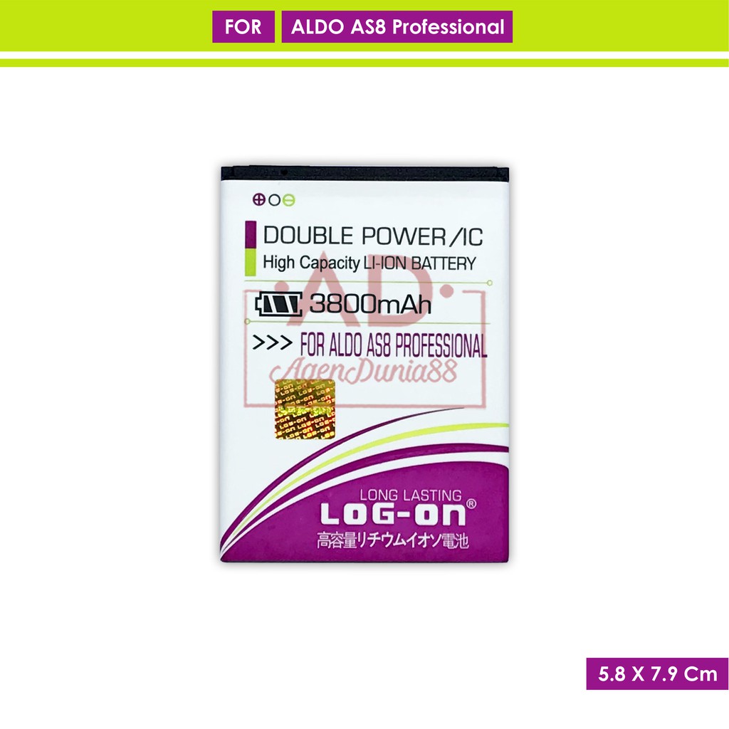 Jual BATERAI ALDO AS-8 AS8 PROFESSIONAL - LOG ON ORIGINAL DOUBLE POWER BATTERY | Shopee Indonesia