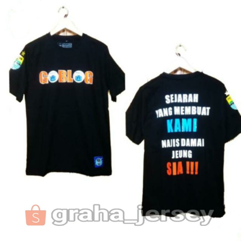 Jual Kaos THE JAK GOBLOG Najis Damai Jeung SIA Versi Viking Persib Hitam Distro 2022 | Shopee ...