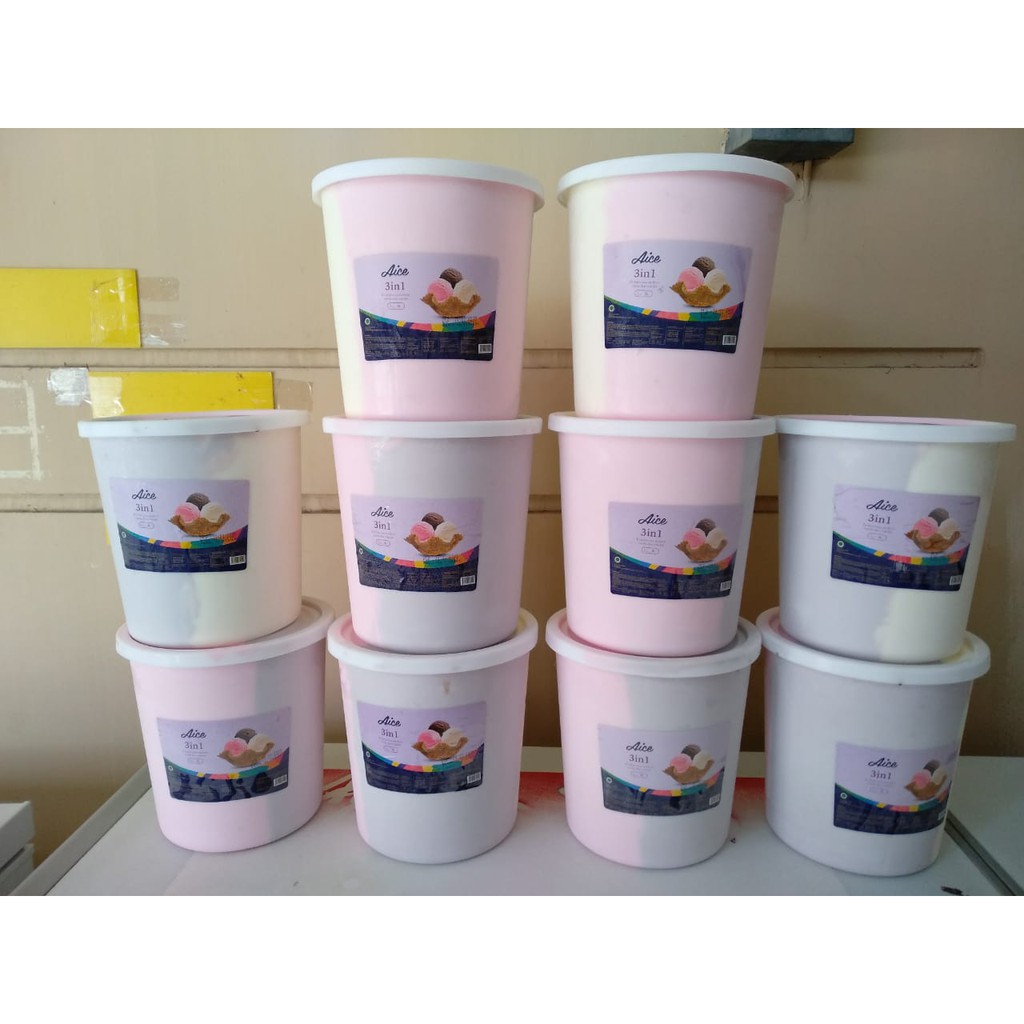Jual Es Krim Aice Ember 8 liter 3 rasa/ Ice Cream Aice 3 in 1 Ember 8 ...