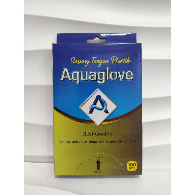 Jual Sarung Tangan Plastik Aquaglove 100pcs (Bisa COD) | Shopee Indonesia