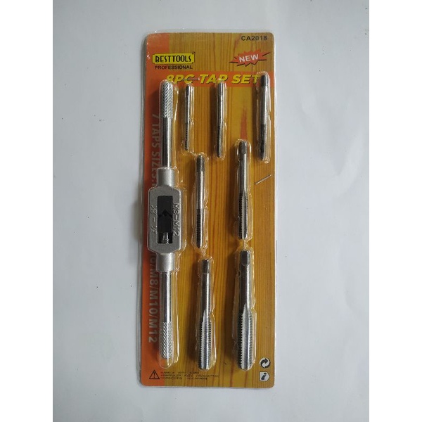Jual Hand Tap Set M3-M12 - Alat Senai Pembuat Drat Luar Hand Tap ...