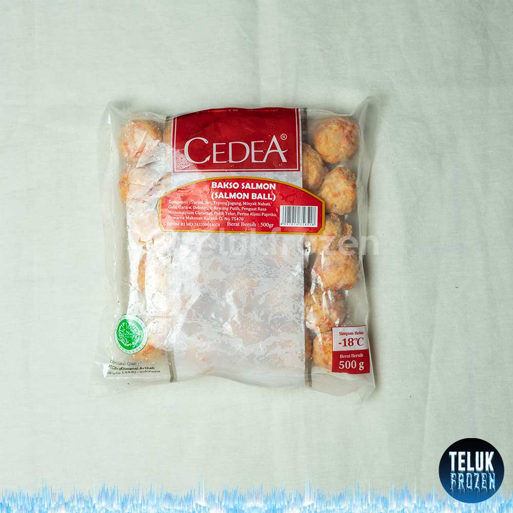 Jual cedea salmon ball 500gr bakso ikan fish shabu shabu 500gram halal ...
