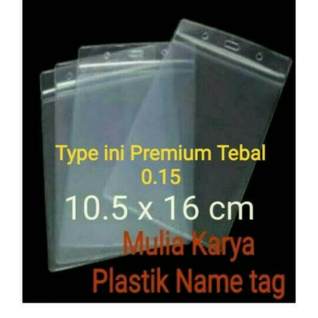 Jual Plastik Name tag 10.5 x 16 / 11 x 17 tebal premium 0.15 / Plastik ...