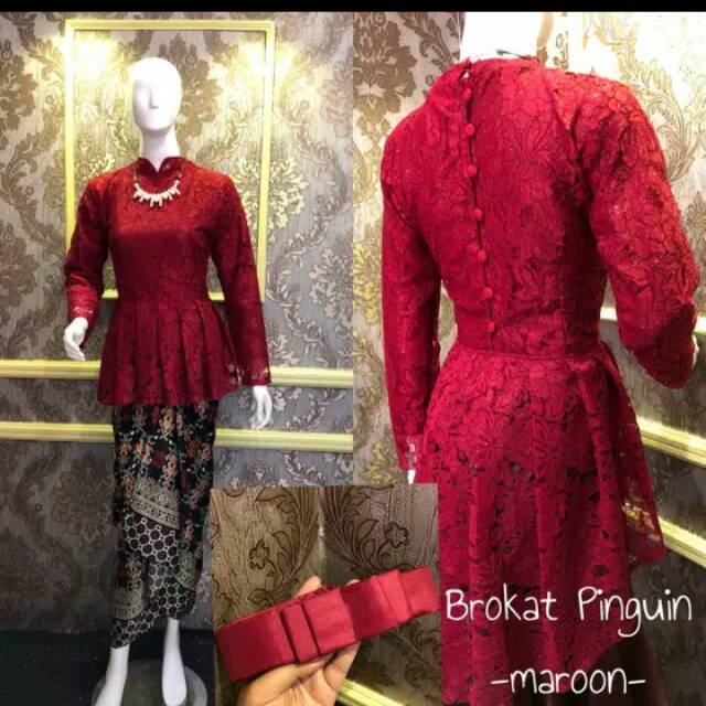 Jual KEBAYA BROKAT PINGUIN ROK LILIT/KEBAYA MODREN/KEBAYA WISUDA ...