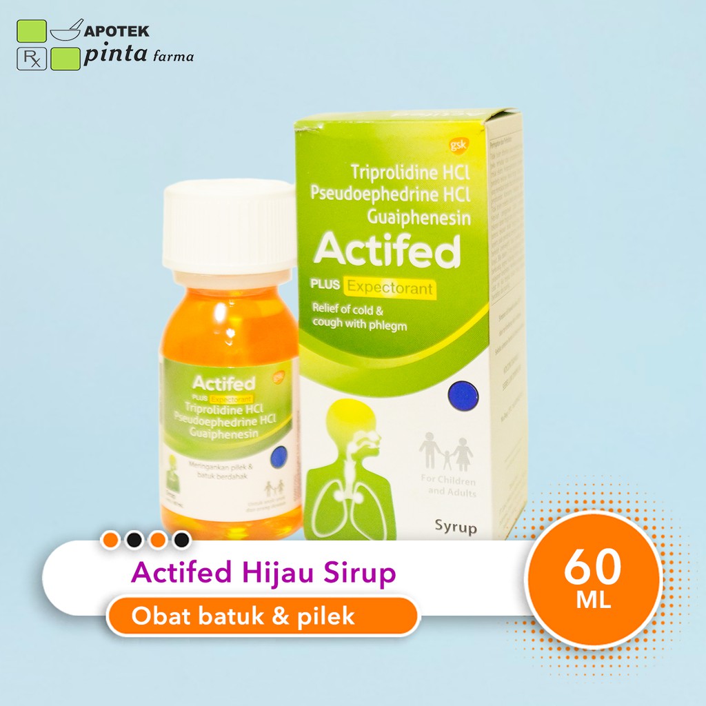 Jual Actifed Hijau Plus Expectorant 60 ML Meringankan Pilek Dan Batuk ...